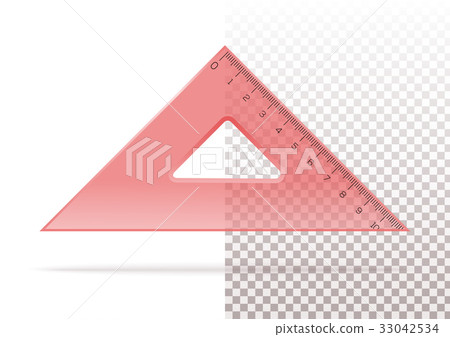 Red plastic transparent triangle - Stock Illustration [33042534] - PIXTA