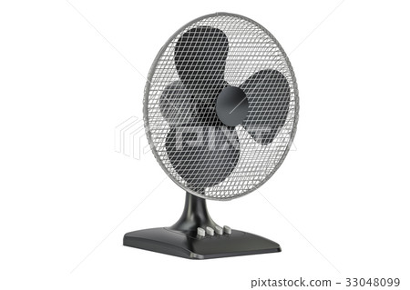 Table fan, side view. 3D rendering - Stock Illustration [33048099] - PIXTA