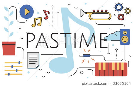 Music Note Leisure Hobby Activity Pastime Word... - Stock Illustration ...