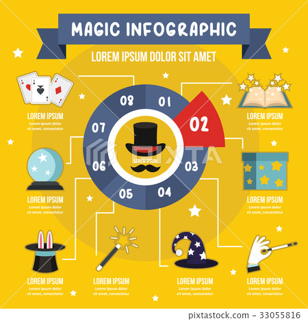 Magic infographic concept, flat style - Stock Illustration [33055816 ...