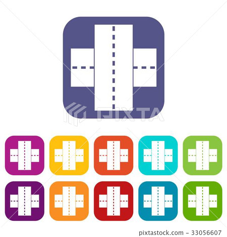 Two roads icons set flat - Stock Illustration [33056607] - PIXTA