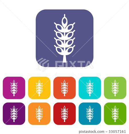Big spike icons set flat - Stock Illustration [33057161] - PIXTA