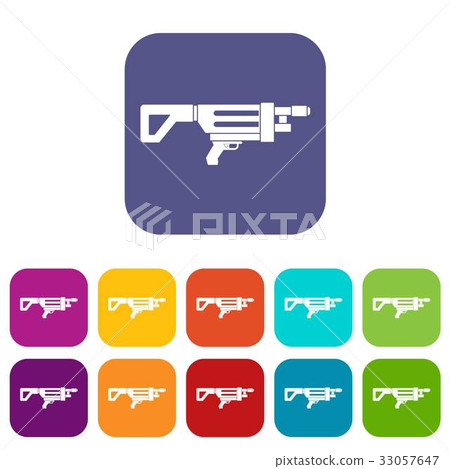 Game gun icons set flat - Stock Illustration [33057647] - PIXTA