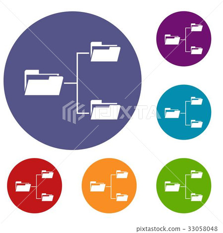 Folders structure icons set - Stock Illustration [33058048] - PIXTA