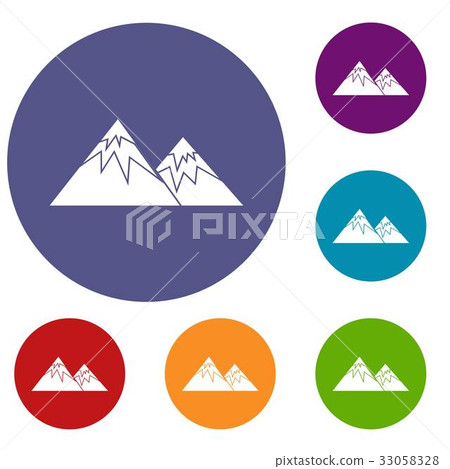 Swiss alps icons set - Stock Illustration [33058328] - PIXTA