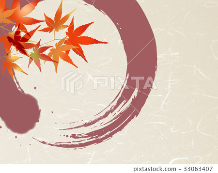 Autumn leaves Japanese background Japanese... - Stock Illustration ...