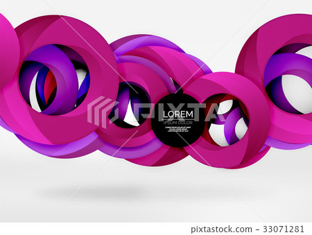 Modern 3d ring vector abstract background - Stock Illustration ...