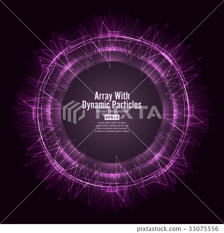 Array Vector With Splash Emitted Particles. Round - Stock Illustration [33075556] - PIXTA