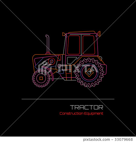 Tractor Neon Sign - Stock Illustration [33079668] - PIXTA