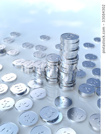 Pound coin graph - Stock Illustration [33084302] - PIXTA