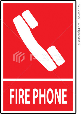 Fire phone emergency sign - Stock Illustration [33086860] - PIXTA