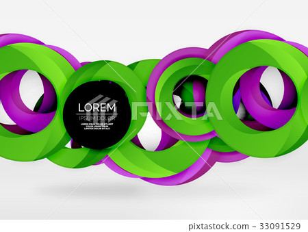 Modern 3d ring vector abstract background - Stock Illustration ...