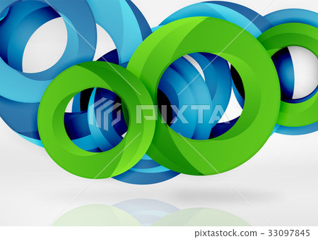 Modern 3d ring vector abstract background - Stock Illustration ...