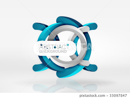 Modern 3d ring vector abstract background - Stock Illustration ...