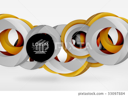 Modern 3d ring vector abstract background - Stock Illustration ...