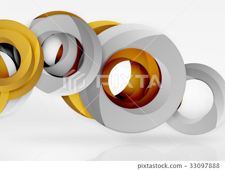 Modern 3d ring vector abstract background - Stock Illustration ...