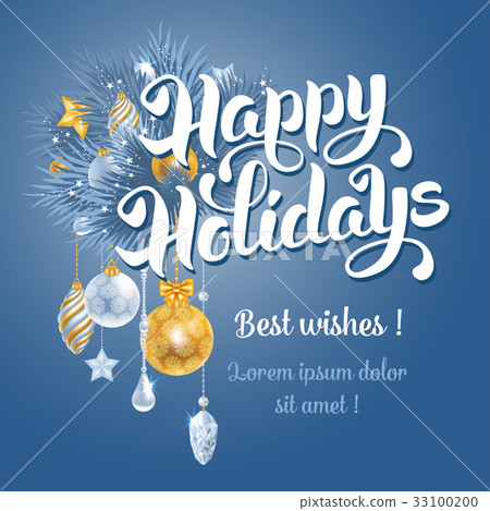 Merry Christmas greeting card - Stock Illustration [33100200] - PIXTA