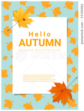 Blank poster on autumn theme background - Stock Illustration [33100462 ...