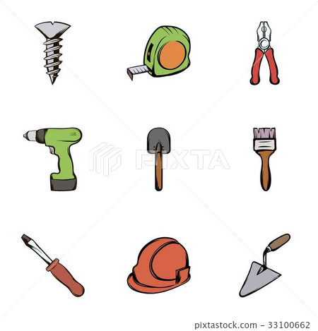 Work tools icons set, cartoon style - Stock Illustration [33100662] - PIXTA