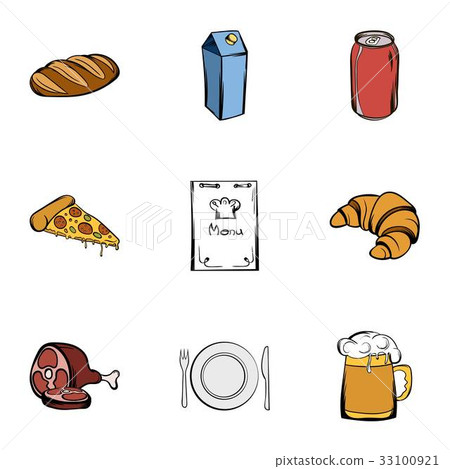 Master shef icons set, cartoon style - Stock Illustration [33100921 ...