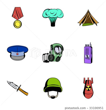 War icons set, cartoon style - Stock Illustration [33100951] - PIXTA