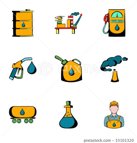 Petrol icons set, cartoon style - Stock Illustration [33101320] - PIXTA