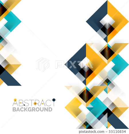 Modern square geometric pattern design on white - Stock Illustration ...