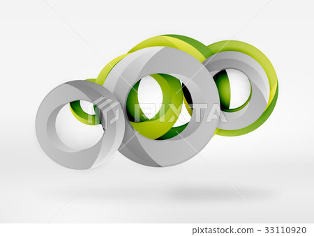 Modern 3d ring vector abstract background - Stock Illustration ...