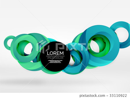 Modern 3d ring vector abstract background - Stock Illustration ...