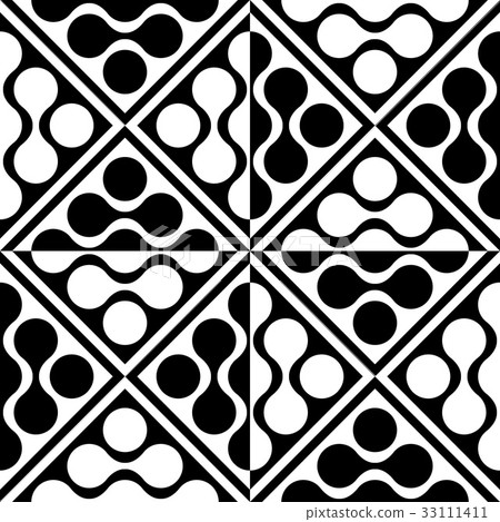 Seamless Curved Shape Pattern - Stock Illustration [33111411] - PIXTA