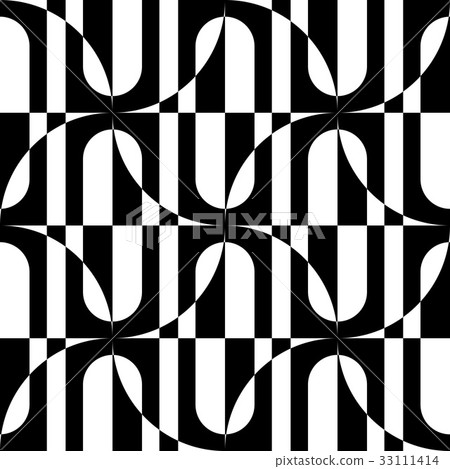 Seamless Curved Shape Pattern - Stock Illustration [33111414] - PIXTA