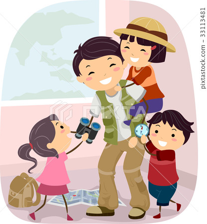Stickman Family Dad Explorer Game - Stock Illustration [33113481] - PIXTA