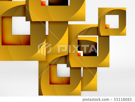 Squares geometric object in light 3d space - Stock Illustration ...