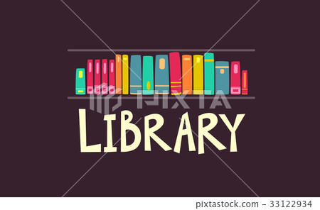 Library Books Lettering - Stock Illustration [33122934] - PIXTA