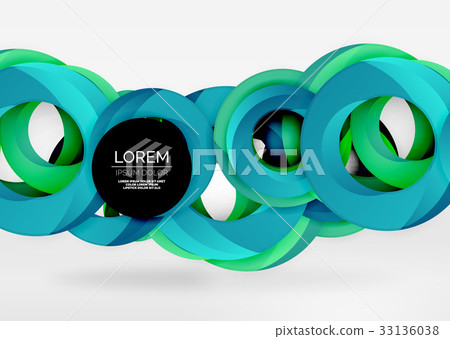 Modern 3d ring vector abstract background - Stock Illustration ...