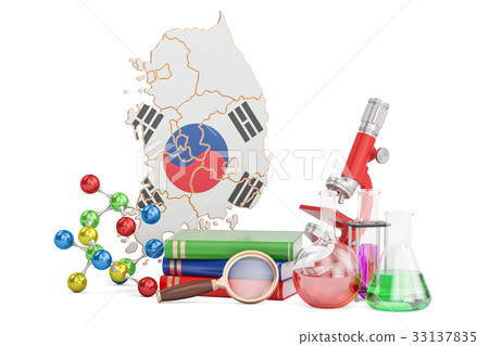 Scientific research in South Korea concept - Stock Illustration ...