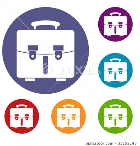 Diplomat bag icons set - Stock Illustration [33152148] - PIXTA