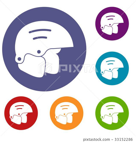 Snowboard helmets icons set - Stock Illustration [33152286] - PIXTA