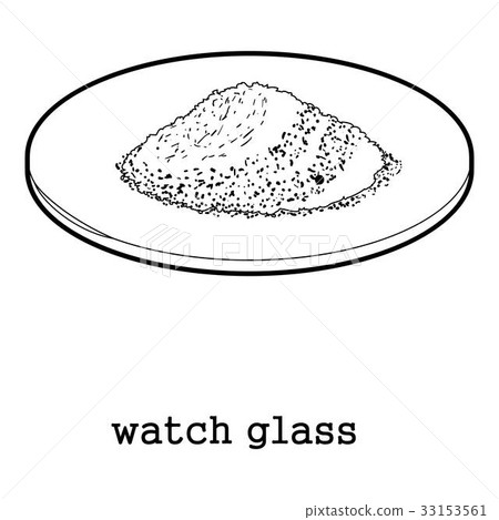 Watch glass icon outline - Stock Illustration [33153561] - PIXTA