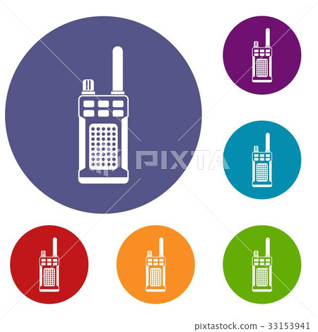 Portable handheld radio icons set - Stock Illustration [33153941] - PIXTA