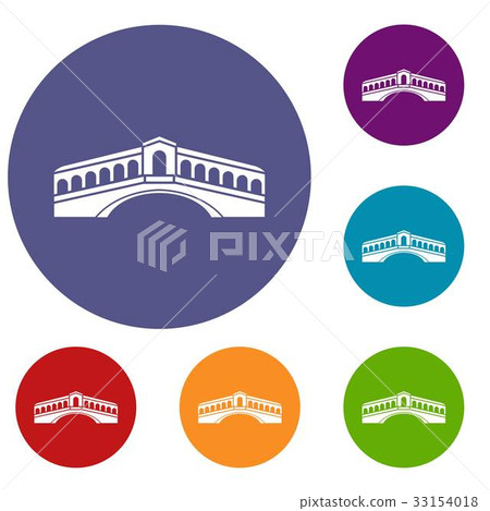Venice bridge icons set - Stock Illustration [33154018] - PIXTA
