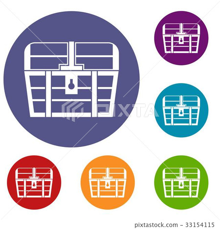 Chest icons set - Stock Illustration [33154115] - PIXTA