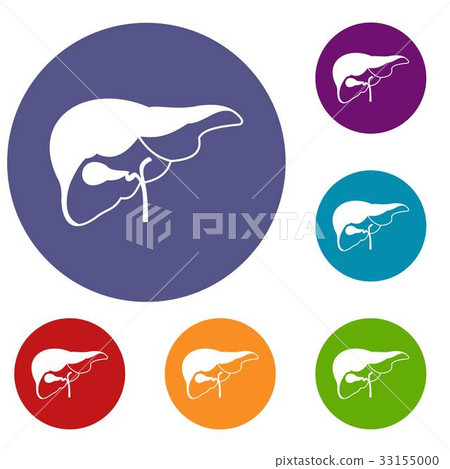 Liver icons set - Stock Illustration [33155000] - PIXTA
