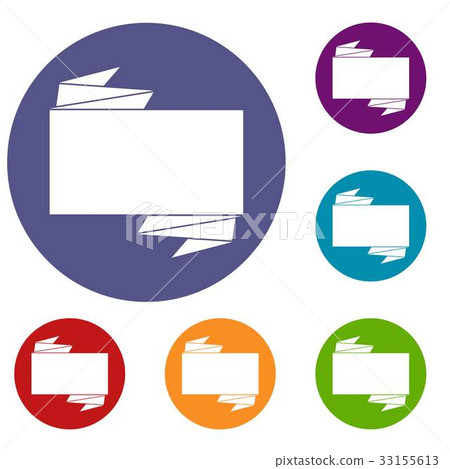Black banner icons set - Stock Illustration [33155613] - PIXTA