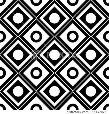 Seamless Square and Circle Pattern - Stock Illustration [33157075] - PIXTA