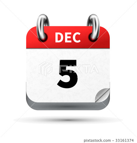icon of calendar with 5 december date on white-插圖素材 [33161374] - PIXTA圖庫