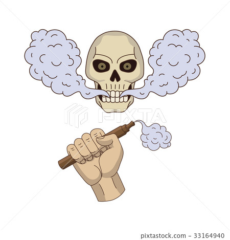 vector cartoon vaping objects concept set - Stock Illustration ...