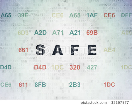 Safety concept: Safe on Digital Data Paper - Stock Illustration ...