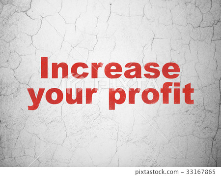 Finance concept: Increase Your profit on wall - Stock Illustration ...