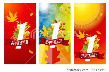 First 1 September Template Vector Illustration - Stock Illustration ...